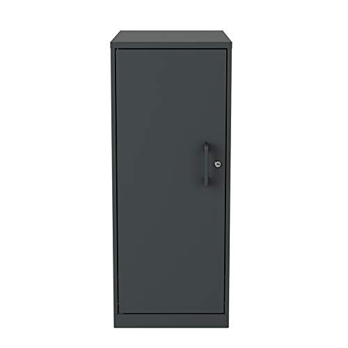 Hirsh Industries Space Solutions Metal 3 Shelf Personal Storage Locker Cabinet, Charcoal, Fully Assembled