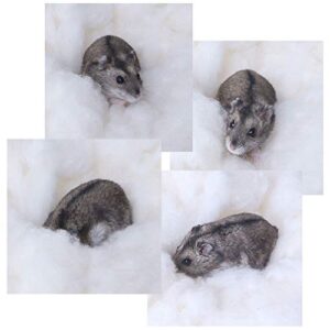 Warm Bedding in Cotton, Cotton Balls Filler for Hamster House, Eliminate Loneliness Enhance Sense of Security for Small Animals Hibernation Like Hamster, Mice, Chinchilla