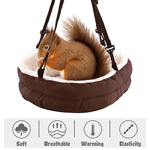 Bird Nest Hanging Snuggle House Hut Shed, Parakeet Cage Plush Cozy Bed Hideaway Hammock, Birds Winter Warm Cave Tents Toy for Grey African Cockatiels Budgies Lovebird Amazon Finch Parrots Hamster