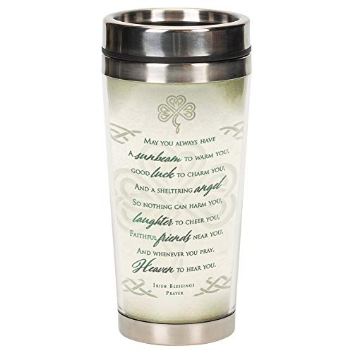 Elanze Designs Irish Prayer 16 Oz Stainless Steel Travel Mug with Lid