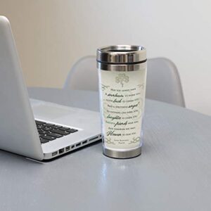 Elanze Designs Irish Prayer 16 Oz Stainless Steel Travel Mug with Lid