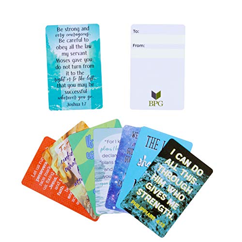 Juvale 24-Pack Plastic Bible Scripture Encouragement Cards Christian Inspirational Prayer Verses Wallet Size 3 x 2 Inches