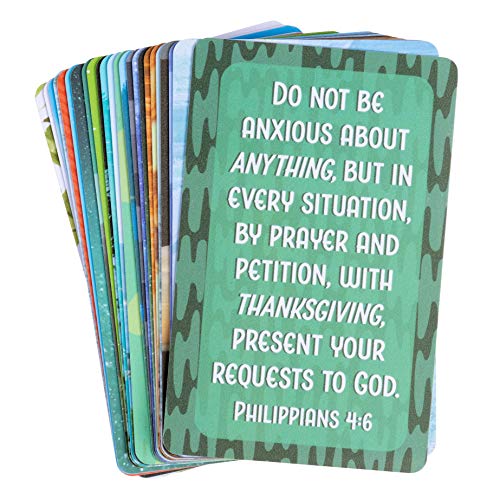 Juvale 24-Pack Plastic Bible Scripture Encouragement Cards Christian Inspirational Prayer Verses Wallet Size 3 x 2 Inches