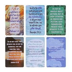 Juvale 24-Pack Plastic Bible Scripture Encouragement Cards Christian Inspirational Prayer Verses Wallet Size 3 x 2 Inches