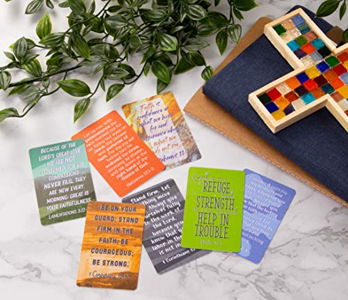 Juvale 24-Pack Plastic Bible Scripture Encouragement Cards Christian Inspirational Prayer Verses Wallet Size 3 x 2 Inches