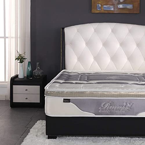 King Size Mattress, Rucas 12 Inch Memory Foam Mattress King & Pocket Spring Mattress for Sleep Supportive 15 Year Warranty