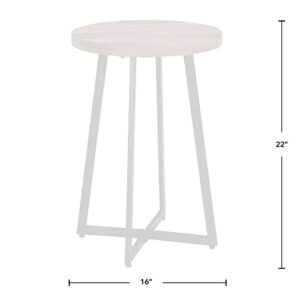 FirsTime & Co. Miles Rustic Table, 22"H x 16"W x 16"D, Natural, Aged Black