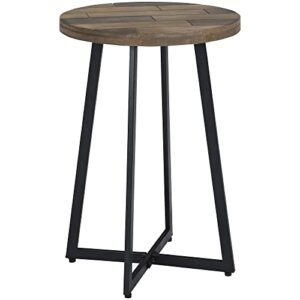 FirsTime & Co. Miles Rustic Table, 22"H x 16"W x 16"D, Natural, Aged Black