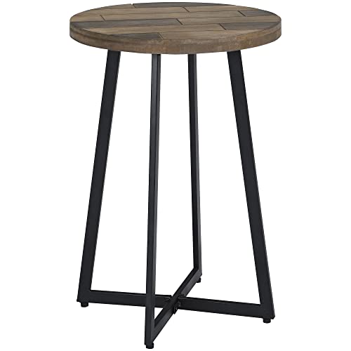 FirsTime & Co. Miles Rustic Table, 22"H x 16"W x 16"D, Natural, Aged Black