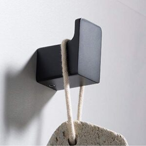 kraus stelios bathroom robe and towel hook, matte black finish, kea-19901mb