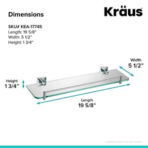 KRAUS Ventus Bathroom Shelf, Chrome Finish, KEA-17745CH