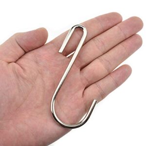 lqj pro large s hooks anti-rust hang iron cast pots and pans from wire rack shelf narrow end don't come off 7 pack 3.7" length solid metal hang tools kitchenware belt handbag in closet pantry garden