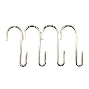 LQJ Pro Large S Hooks Anti-Rust Hang Iron Cast Pots and Pans from Wire Rack Shelf Narrow End Don't Come Off 7 Pack 3.7" Length Solid Metal Hang Tools Kitchenware Belt Handbag in Closet Pantry Garden