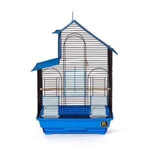 parakeet house bird cage blue