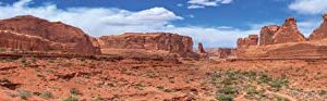 Reptile Habitat Background; Arches' Park Avenue, for 72Lx24Wx24H Terrarium, 3-Sided Wraparound