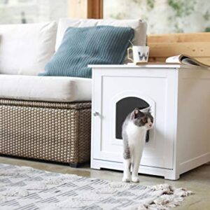 zoovilla Kitty Litter Loo – Hidden Litter Box Furniture, White