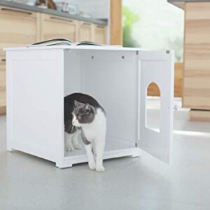 zoovilla Kitty Litter Loo – Hidden Litter Box Furniture, White