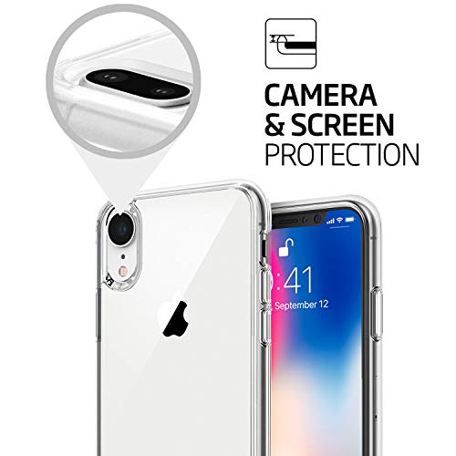 TENOC Phone Case Compatible for iPhone Xr, Clear Cases Transparent Slim Cute Soft TPU Cover Protective Bumper 6.1 Inch