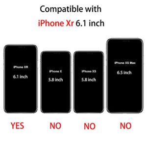 TENOC Phone Case Compatible for iPhone Xr, Clear Cases Transparent Slim Cute Soft TPU Cover Protective Bumper 6.1 Inch