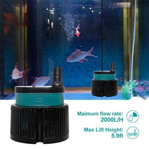 boxtech Submersible Water Pump, Aquarium Water Pump, Fountain Pump, 25W/ 35W/ 45W/60W Ultra Quiet Water Pump for Fish Tank, Aquarium, Pond, Fountain, Hydroponics and Statuary (528 GHP, 35W)