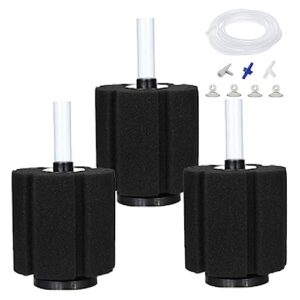 aquapapa bio sponge filter for betta fry aquarium fish tank up to 60 gal ea. 3-pack (l)