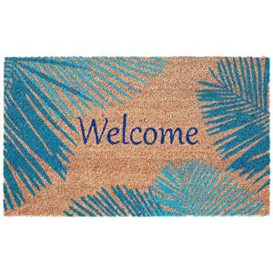 liora manne natura door mat - novelty designs, durable natural coir & vinyl back, long lasting color, foyers, porches, patios & decks, welcome, 2' x 3'