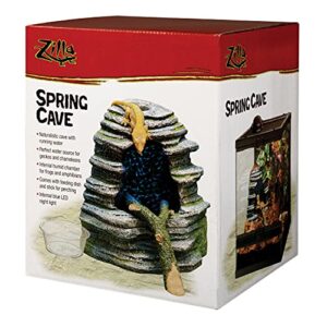 Zilla Spring Cave Décor with Blue LED, Rain Chamber, One Size, ECOM