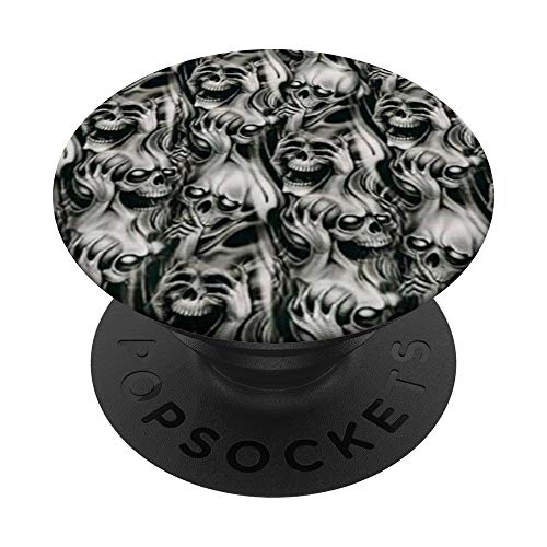 Unique Skull Hear No Evil, See No Evil, Speak No Evil PopSockets PopGrip: Swappable Grip for Phones & Tablets