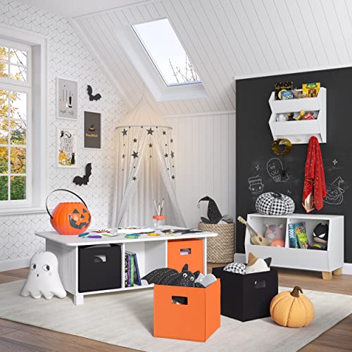 RiverRidge Kids 6 Cubby Storage Activity Table, White