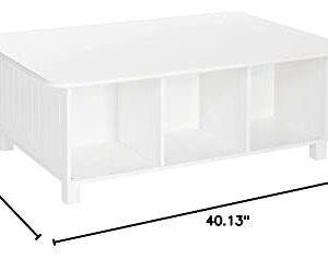 RiverRidge Kids 6 Cubby Storage Activity Table, White