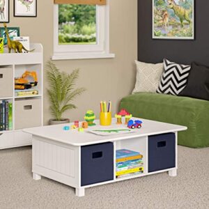 RiverRidge Kids 6 Cubby Storage Activity Table, White