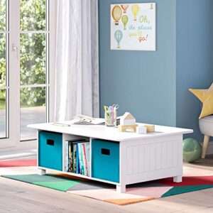 RiverRidge Kids 6 Cubby Storage Activity Table, White