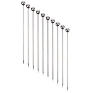 50 pieces stainless steel cocktail picks metal martini picks 4.3 inch