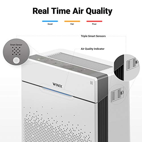 Winix HR900, Ultimate Pet 5 Stage True HEPA Filtration Air Purifier, 300 Sq. Ft, White