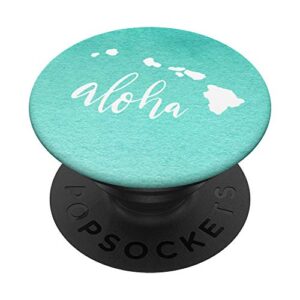 aloha hawaiian islands hawaii popsockets popgrip: swappable grip for phones & tablets