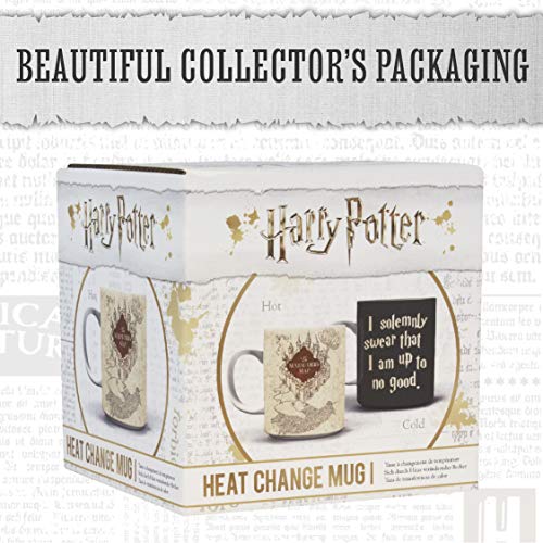 Paladone Marauders Map Heat Changing Mug - Harry Potter Heat Sensitive Color Change Mug