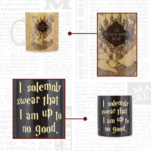 Paladone Marauders Map Heat Changing Mug - Harry Potter Heat Sensitive Color Change Mug