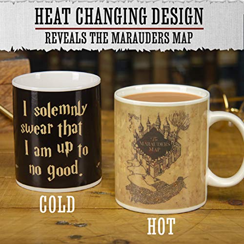 Paladone Marauders Map Heat Changing Mug - Harry Potter Heat Sensitive Color Change Mug