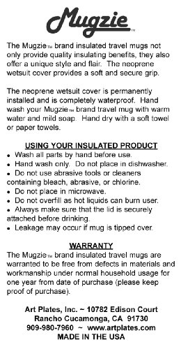 Mugzie 16 Ounce Stainless Steel Travel Mug with Wetsuit Cover - Cancer Picked the Wrong Bitch