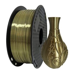 silk antique gold pla filament 1.75 mm 3d printer filament 1kg 2.2lbs 3d printing materials silky shiny gold filament metallic metal bronze brass pla cc3d gold silver copper color