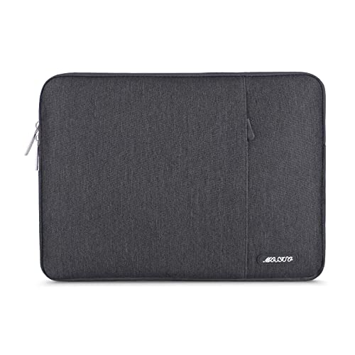 MOSISO Laptop Sleeve Bag Compatible with MacBook Air/Pro, 13-13.3 inch Notebook, Compatible with MacBook Pro 14 inch 2023-2021 A2779 M2 A2442 M1, Polyester Vertical Case with Pocket, Space Gray