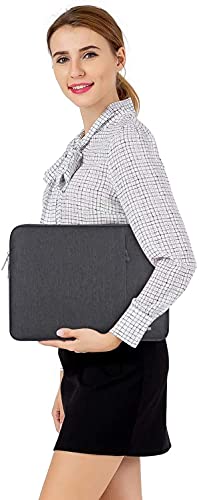 MOSISO Laptop Sleeve Bag Compatible with MacBook Air/Pro, 13-13.3 inch Notebook, Compatible with MacBook Pro 14 inch 2023-2021 A2779 M2 A2442 M1, Polyester Vertical Case with Pocket, Space Gray