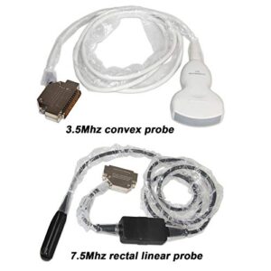 CONTEC Vet/Veterinary/Animal Portable B-Ultrasound Scanner with Tow Probes Convex and Rectal Probe for Cattle,Horse,Camel,Equine,Goat,Cow,Sheep and Pig