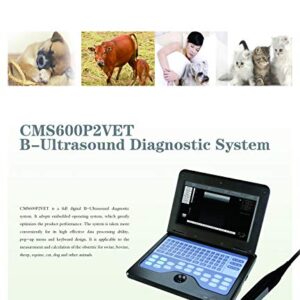 CONTEC Vet/Veterinary/Animal Portable B-Ultrasound Scanner with Tow Probes Convex and Rectal Probe for Cattle,Horse,Camel,Equine,Goat,Cow,Sheep and Pig