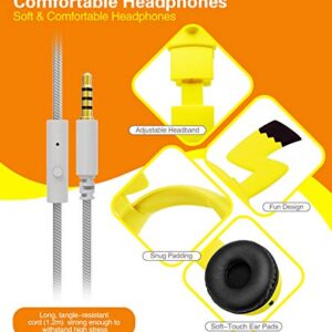 Kids Headphones with VoliBolt Ears, Mumba Wired Over-Ear Headphones with Music Sharing Function, 85dB Volume Limited Hearing Protection,Safe Food Grade Material, 3.5mm Jack (HS01) Headset for Children