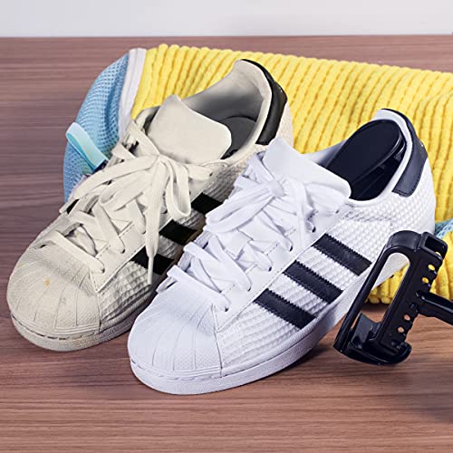 Teletrogy Shoes Laundry Bag Keep Shoes Clean, Shoe Wash Bag for Washing Machine, Reusable and Durable Zipper Shoe Washing Bag, Sneaker Tennis Shoe Cleaner Kit Include Pair of Adjustable Shoe Trees