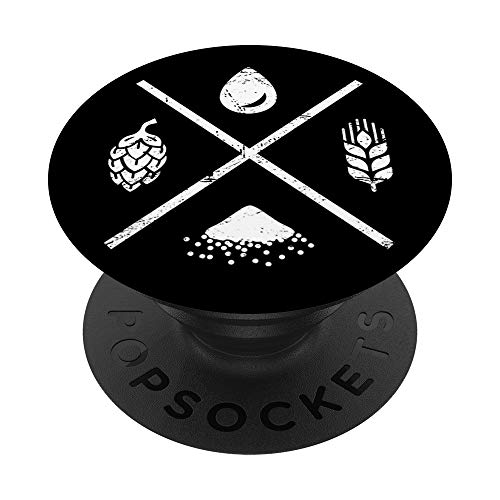 Water, Barley, Hops, & Yeast Homebrew Beer Brewing PopSockets PopGrip: Swappable Grip for Phones & Tablets