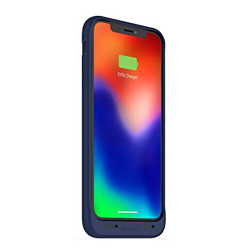 Mophie juice pack wireless - Qi Wireless Charging - Protective Battery Case Made for Apple iPhone X – Blue (401002006)