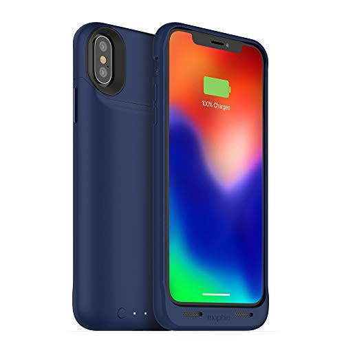 Mophie juice pack wireless - Qi Wireless Charging - Protective Battery Case Made for Apple iPhone X – Blue (401002006)