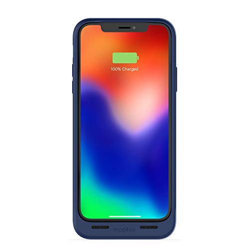 Mophie juice pack wireless - Qi Wireless Charging - Protective Battery Case Made for Apple iPhone X – Blue (401002006)